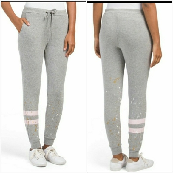 Chaser | Pants & Jumpsuits | Chaser Jogger Pants Gray Pink | Poshmark